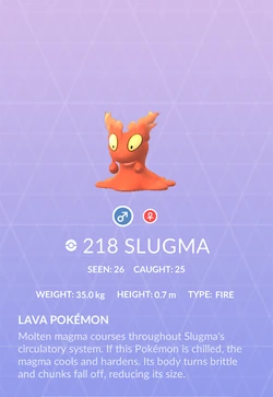 Tabla De Evolución De Pokémon Slugma