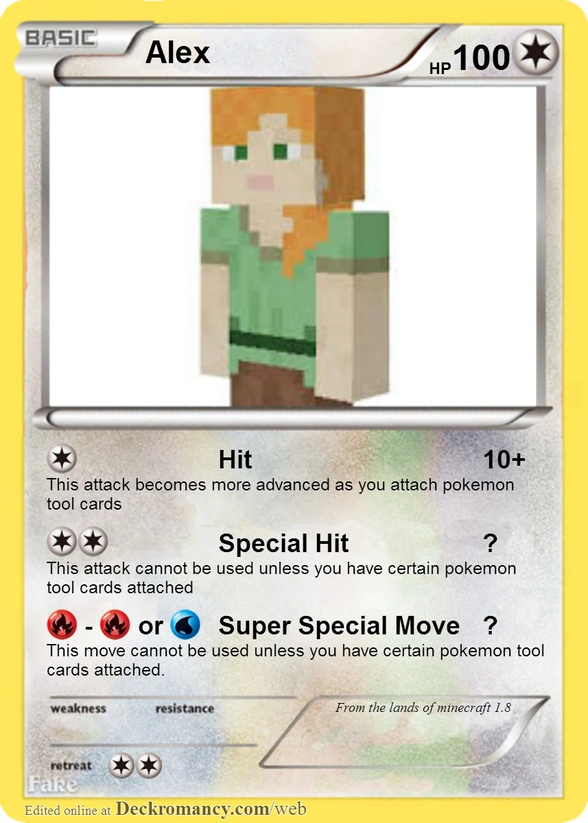 Minecraft Pokemon Card