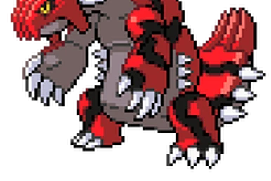 Groudon Pixel Art Template