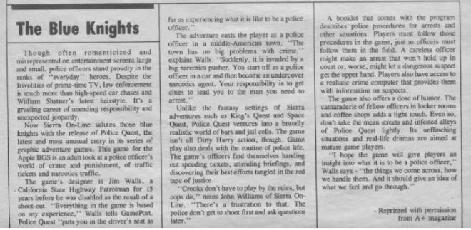 The Blue Knights | Police Quest Omnipedia | Fandom