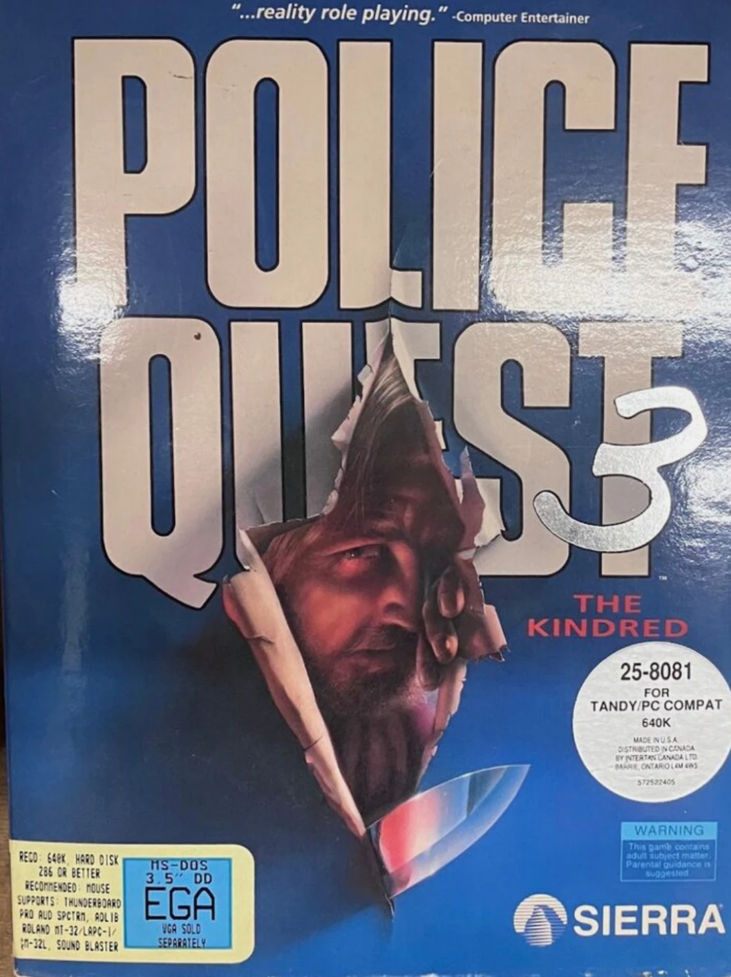 Police Quest III: The Kindred EGA | Police Quest Omnipedia | Fandom
