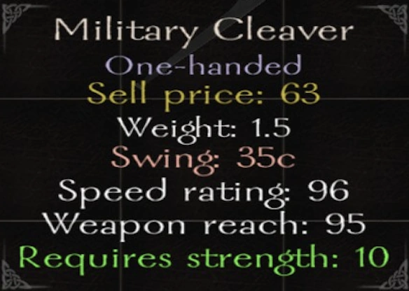 Military Cleaver | Prophesy of Pendor 3 Wiki | Fandom