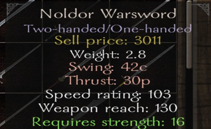 Noldor Warsword | Prophesy of Pendor 3 Wiki | Fandom