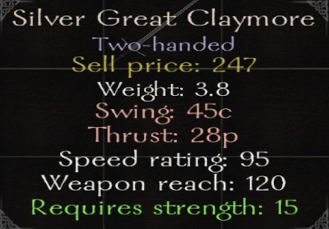 Silver Great Claymore | Prophesy of Pendor 3 Wiki | Fandom