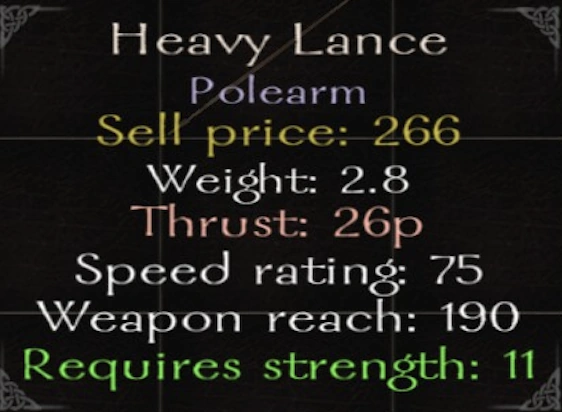 Heavy Lance | Prophesy of Pendor 3 Wiki | Fandom