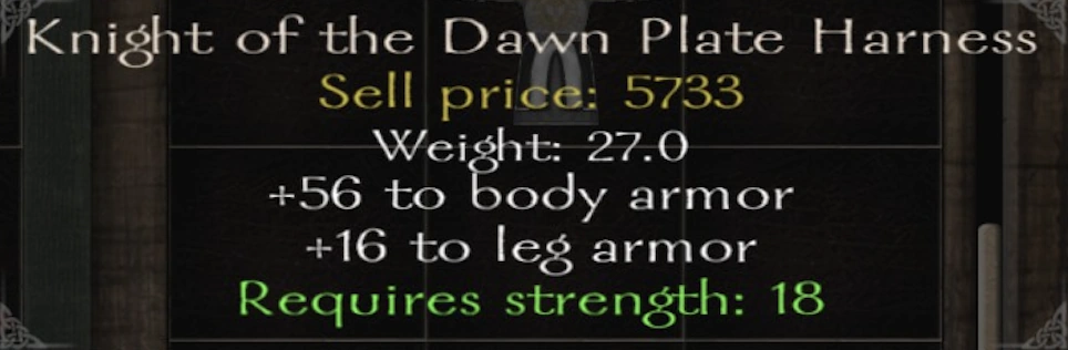 Knight of the Dawn Plate Harness | Prophesy of Pendor 3 Wiki | Fandom