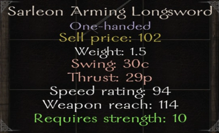 Sarleon Arming Longsword | Prophesy of Pendor 3 Wiki | Fandom