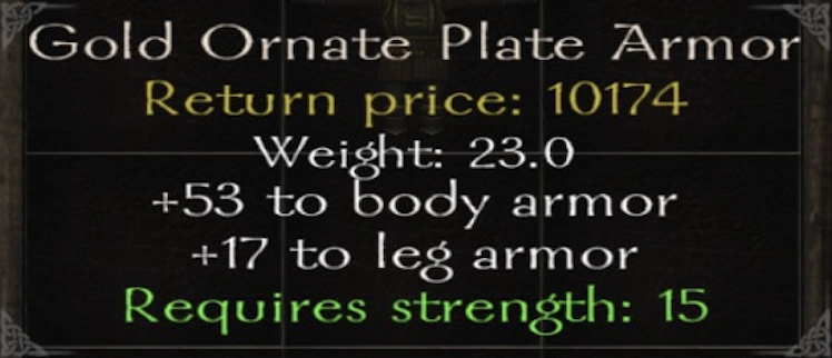 Gold Ornate Plate Armor | Prophesy of Pendor 3 Wiki | Fandom