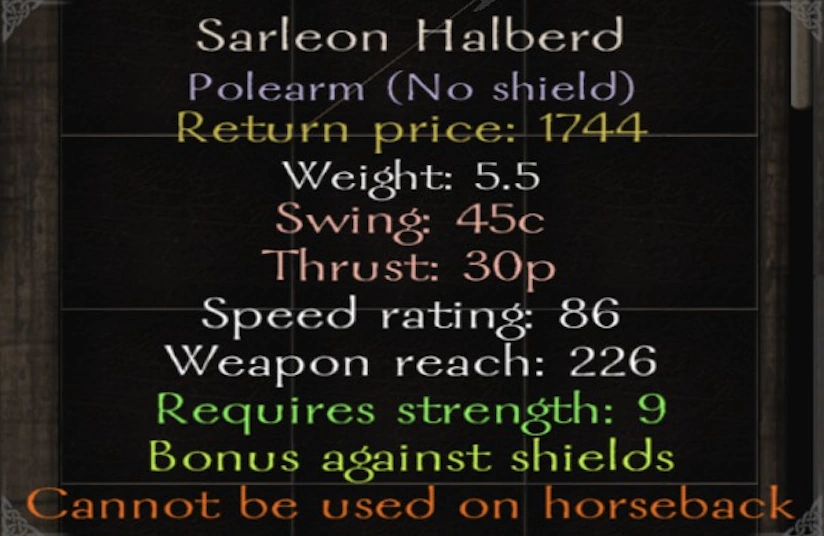 Sarleon Halberd | Prophesy of Pendor 3 Wiki | Fandom