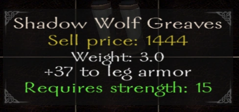 Shadow Wolf Greaves | Prophesy of Pendor 3 Wiki | Fandom