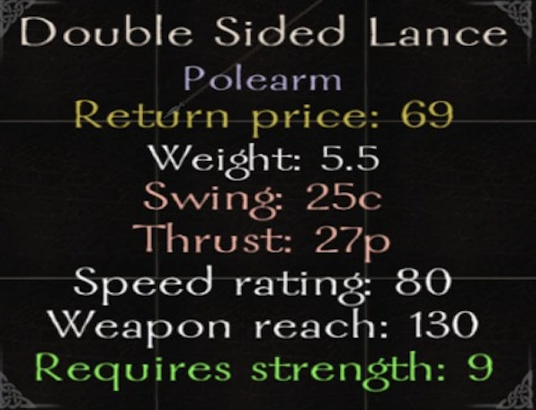 Double Sided Lance | Prophesy of Pendor 3 Wiki | Fandom