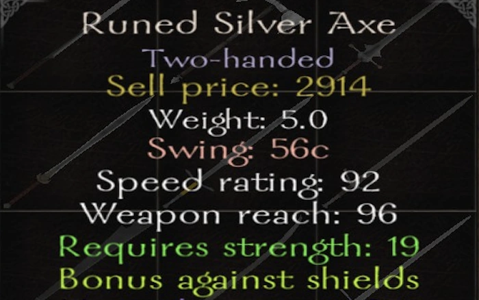 Runed Silver Axe | Prophesy of Pendor 3 Wiki | Fandom