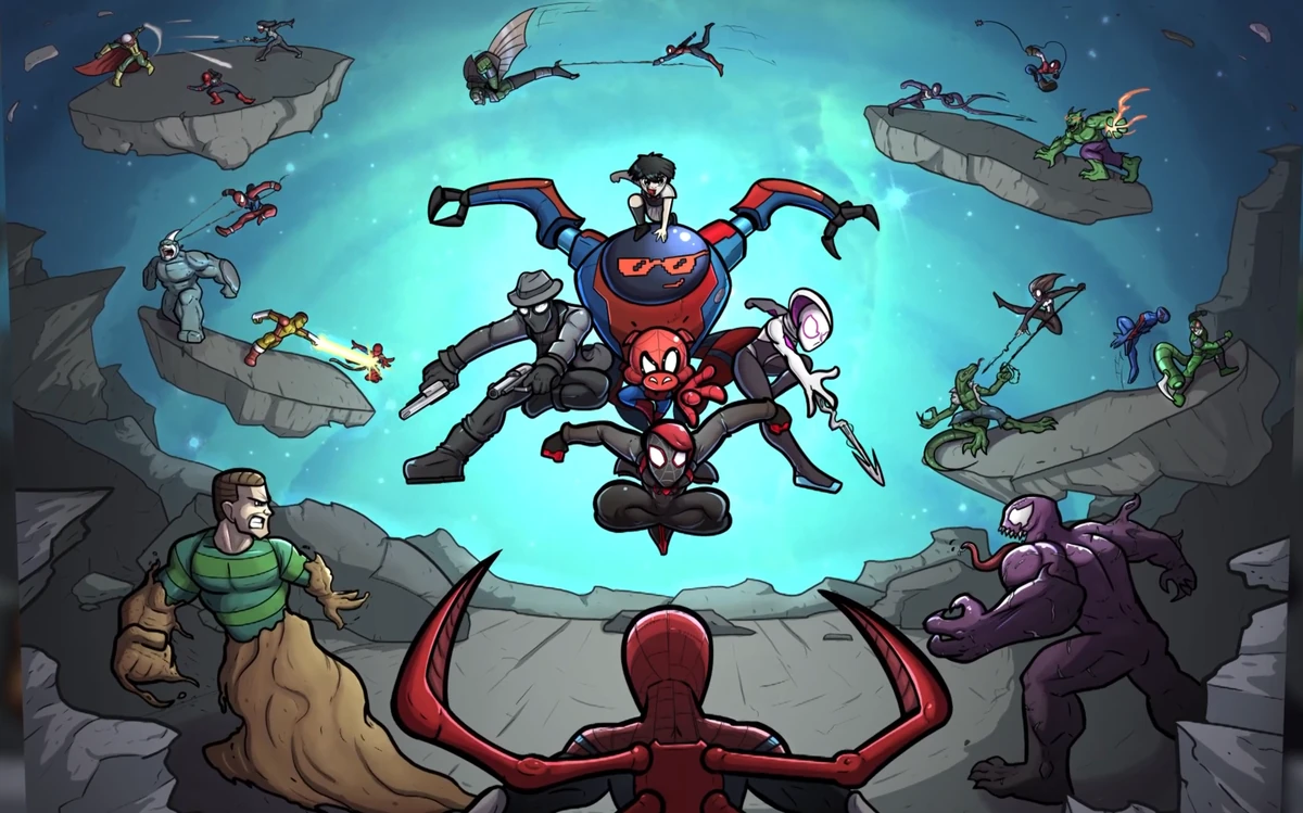 INTO THE SPIDER-VERSE - Drawing 25 Spider-man Character Brawl/Gallery ...
