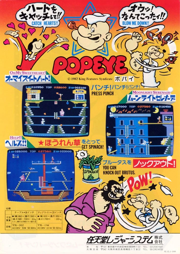 Popeye (arcade game) | Popeye the Sailorpedia | Fandom