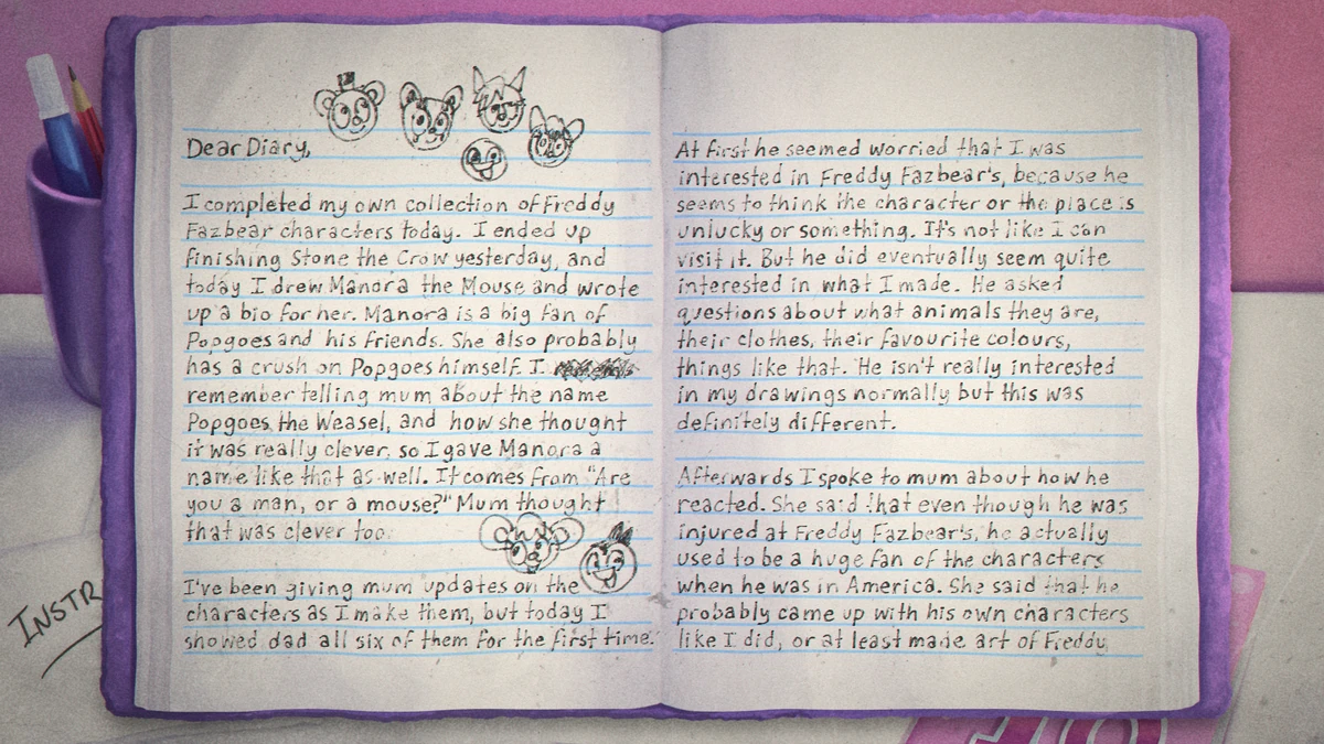 Diary | The Popgoes Pizzeria Wikia | Fandom