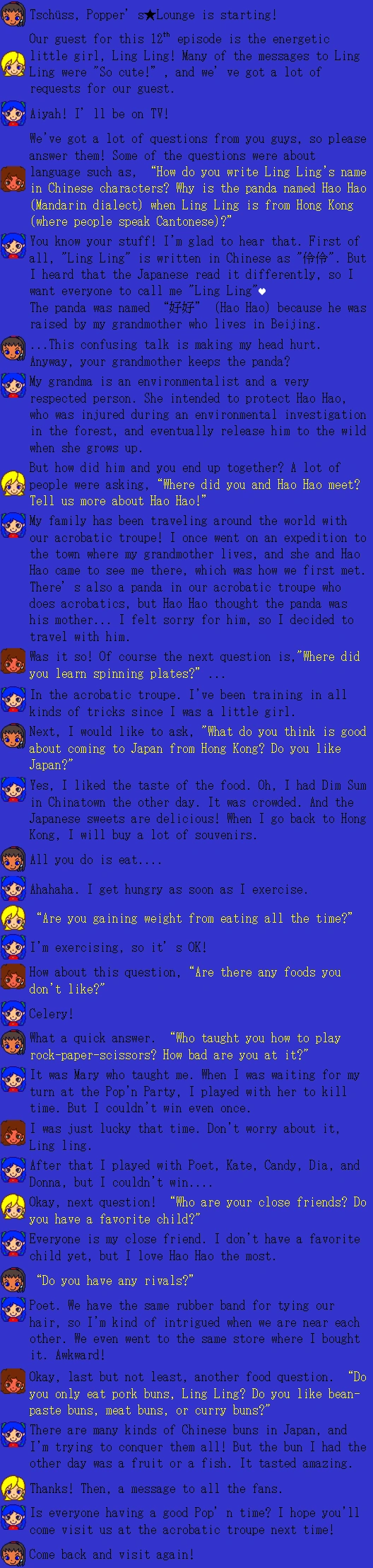 Part 12: Ling Ling | Pop'n Music Wiki | Fandom