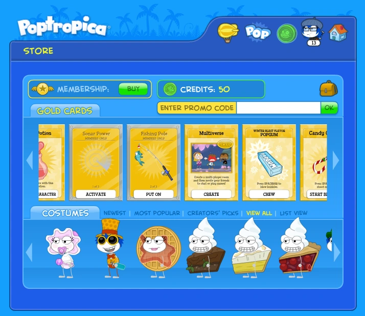 Poptropica Store | Poptropica Wiki | Fandom