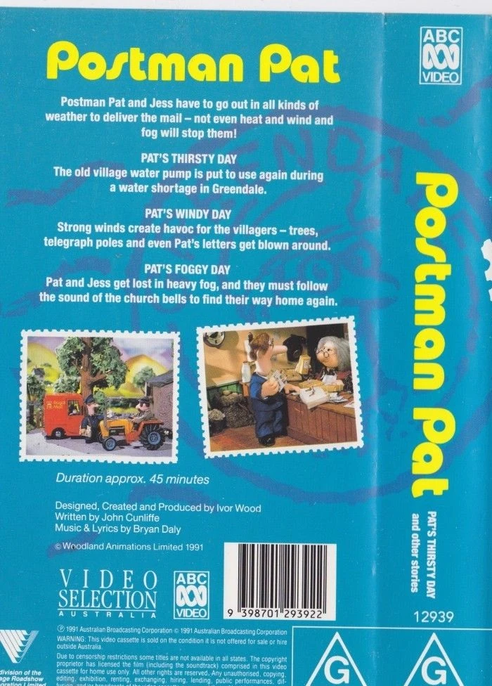 Postman Pat's Thirsty Day (Australian VHS) | Postman Pat Wiki | Fandom