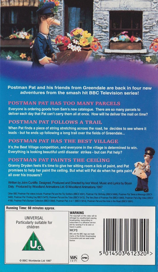 Postman Pat Has Too Many Parcels (VHS) | Postman Pat Wiki | Fandom