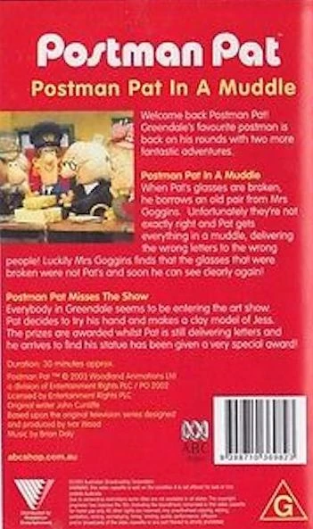 Postman Pat in a Muddle (Australian VHS) | Postman Pat Wiki | Fandom