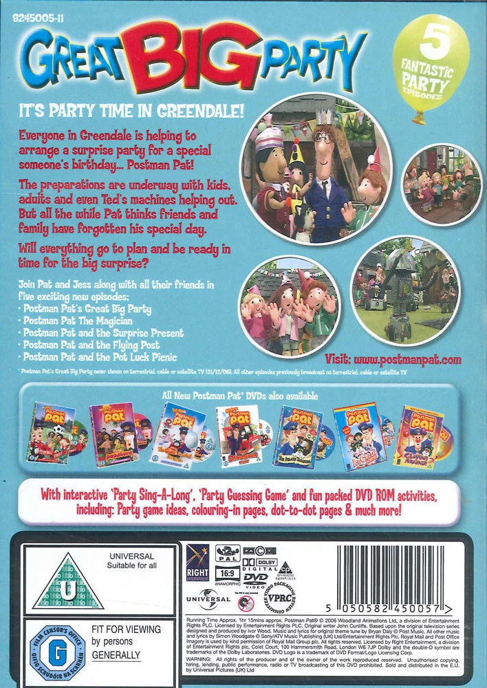 Great Big Party (DVD) | Postman Pat Wiki | Fandom