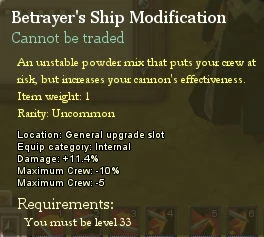 Betrayer's Ship Modification | PotBS Wiki | Fandom