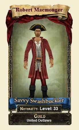 Robert O'riely Macmonger | POTCO Players Wiki | Fandom