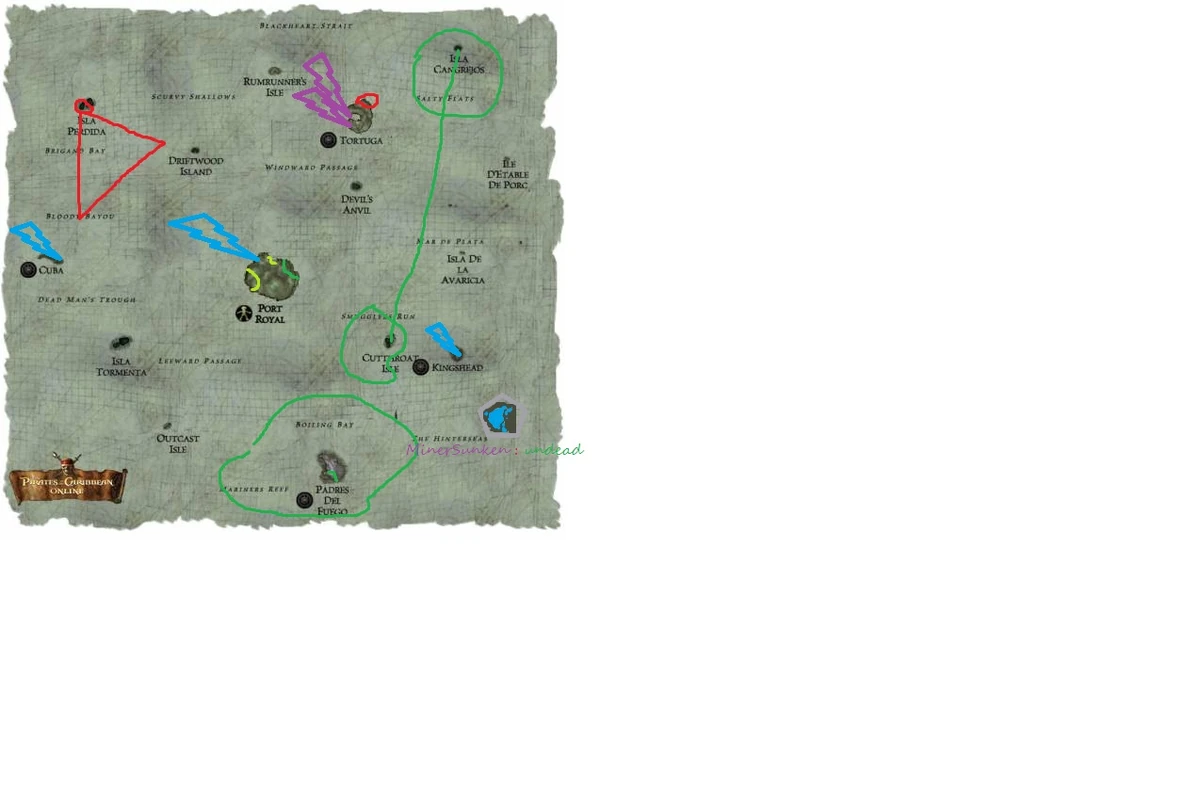 Map to MinerSunken | POTCO Players Wiki | Fandom