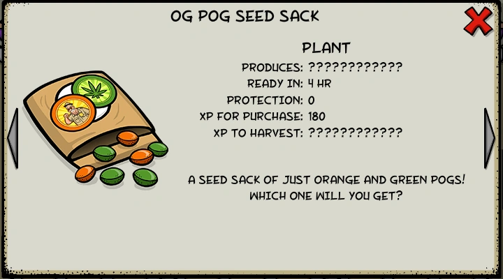 OG Pog Seed Sack | Pot Farm Wiki | Fandom