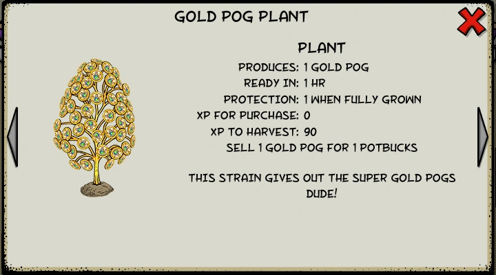 Gold Pog Plant | Pot Farm Wiki | Fandom
