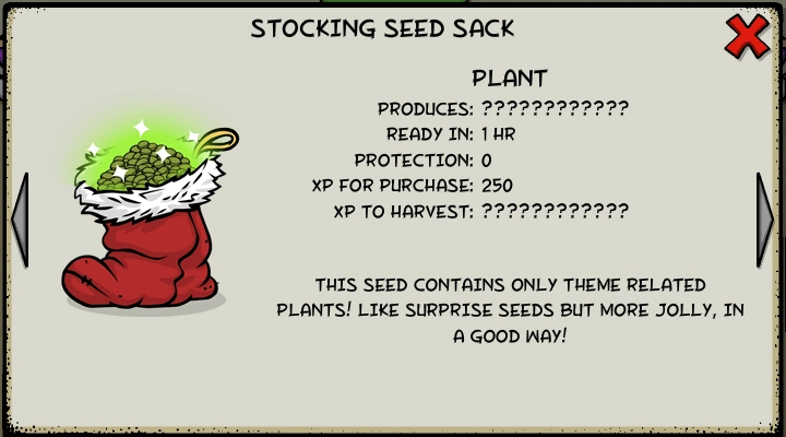 Stocking Seed Sack | Pot Farm Wiki | Fandom