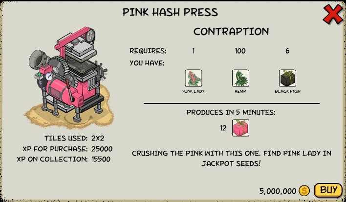 Pink Hash Press | Pot Farm Wiki | Fandom
