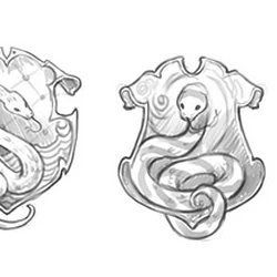 coloring pages crests harry potter