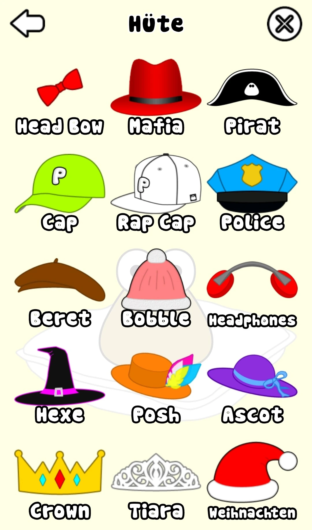 Hüte | Pou Wiki | Fandom