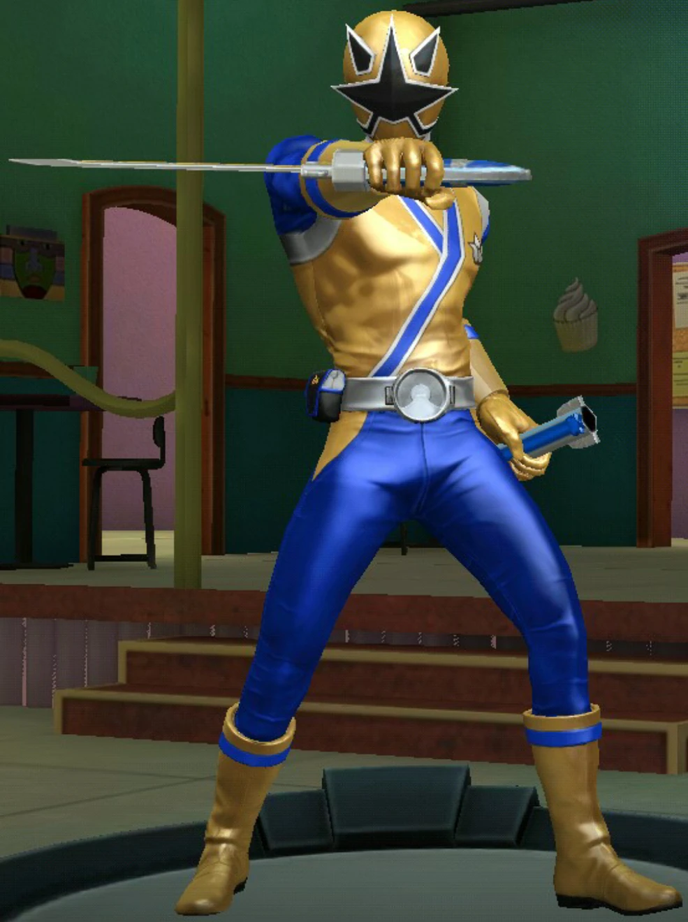 Power Rangers Samurai Gold Ranger Barracuda Lamina Brinquedo