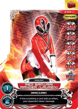 Red Samurai Ranger (Lauren) (2-013) | PRACG Wiki | Fandom