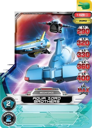 Aqua Zord Brothers (1-028) | PRACG Wiki | Fandom