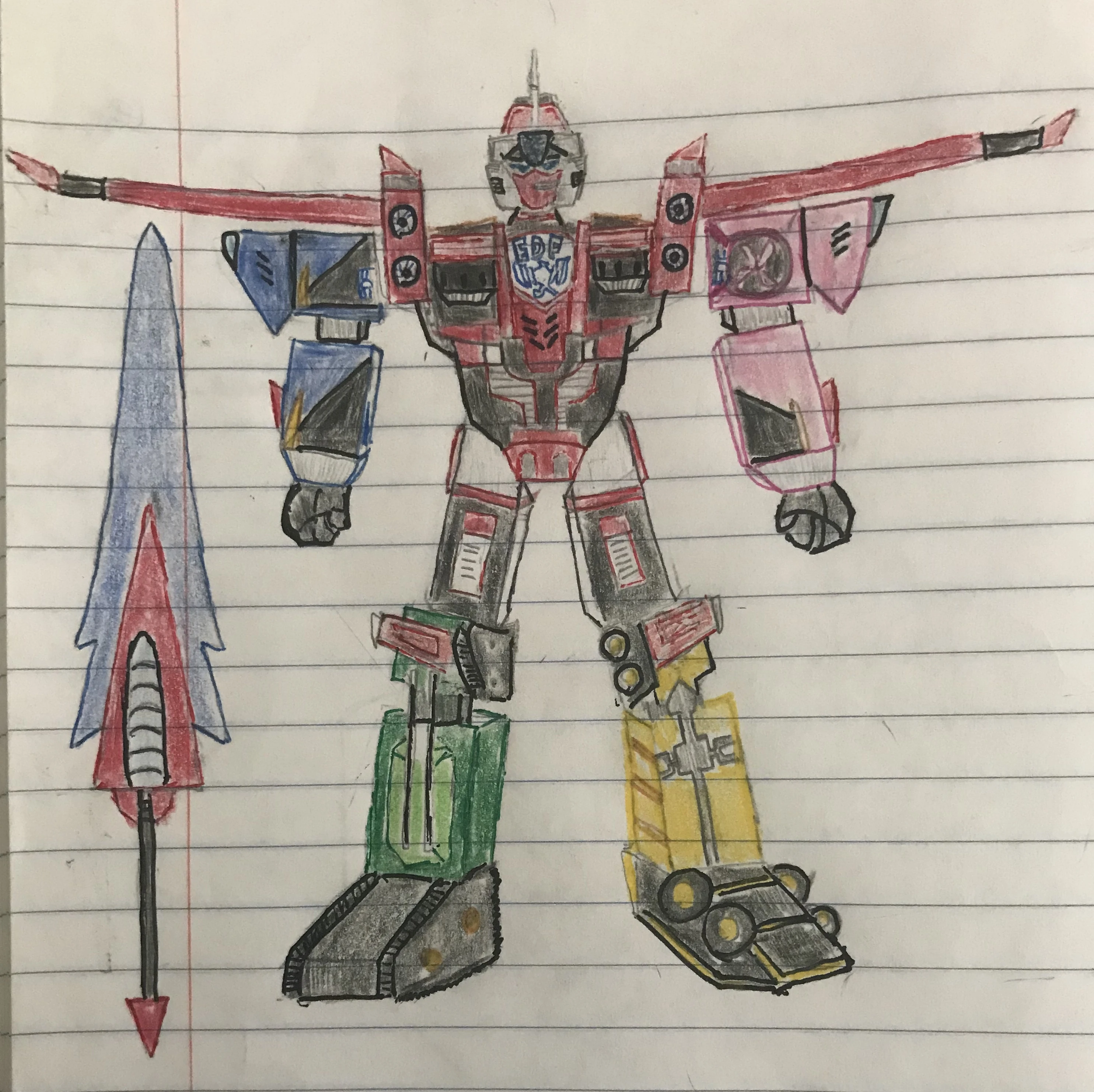 Power Rangers Megazord Drawing