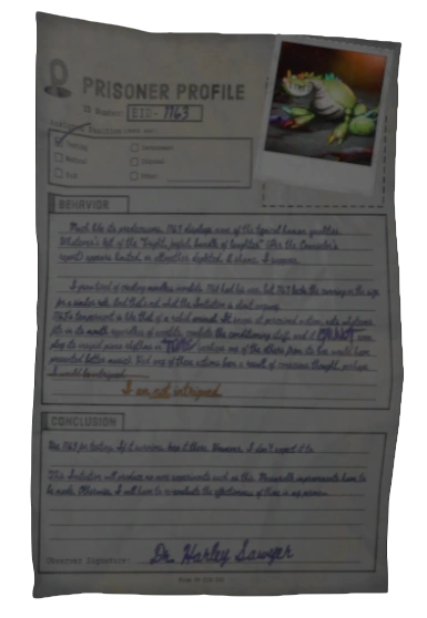 Prisoner Profile, Experiment 1163 | Poppy Playtime Wiki | Fandom