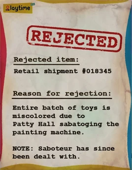 Rejection Notes | Poppy Playtime Wiki | Fandom