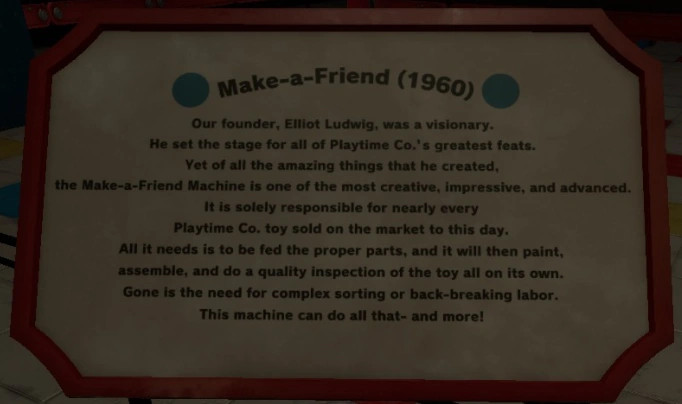 Information Panel: Make-A-Friend | Poppy Playtime Wiki | Fandom