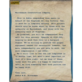 Warrenbach Construction Letter | Poppy Playtime Wiki | Fandom