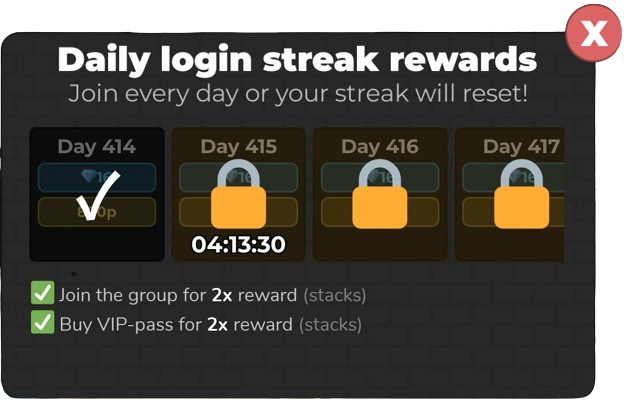 Daily login streak rewards | The Presentation Experience Wiki | Fandom