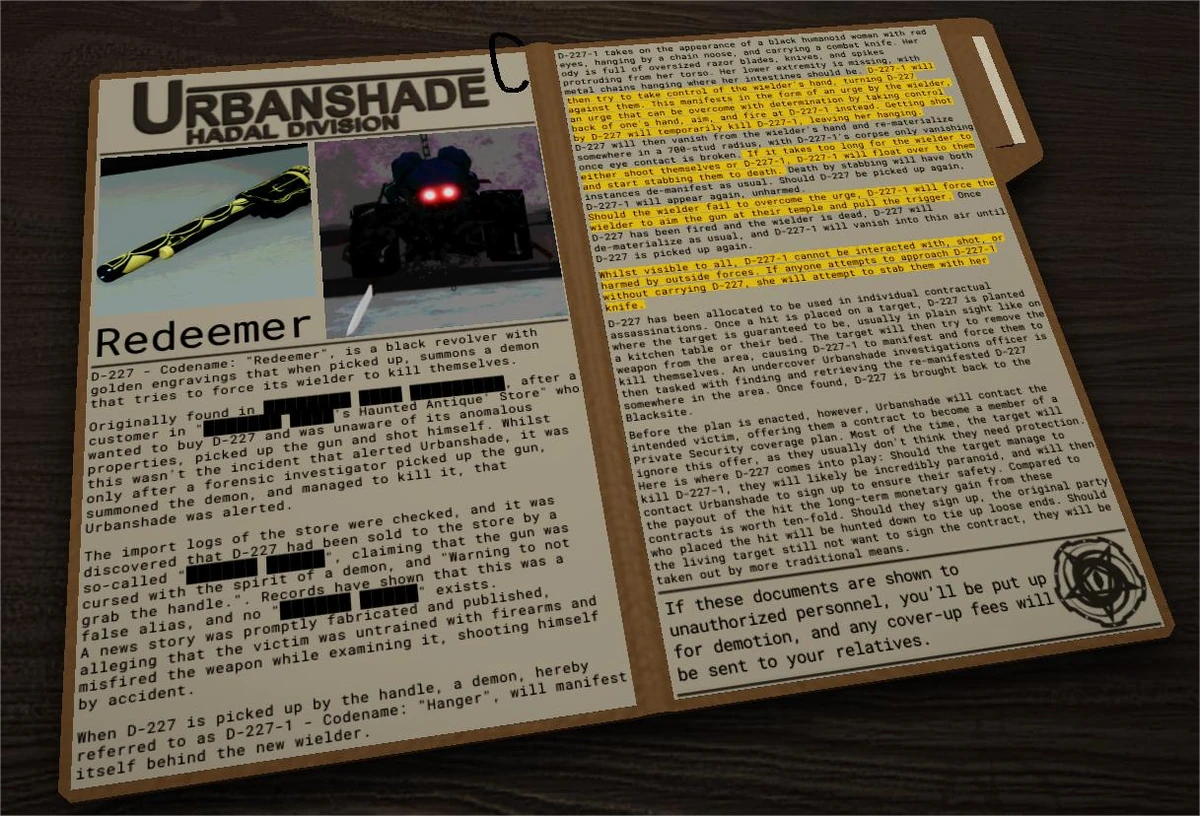 Documents/Redeemer | Pressure Wiki | Fandom