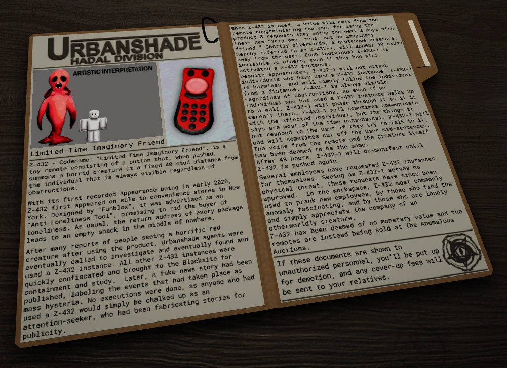 Documents/Limited-Time Imaginary Friend | Pressure Wiki | Fandom