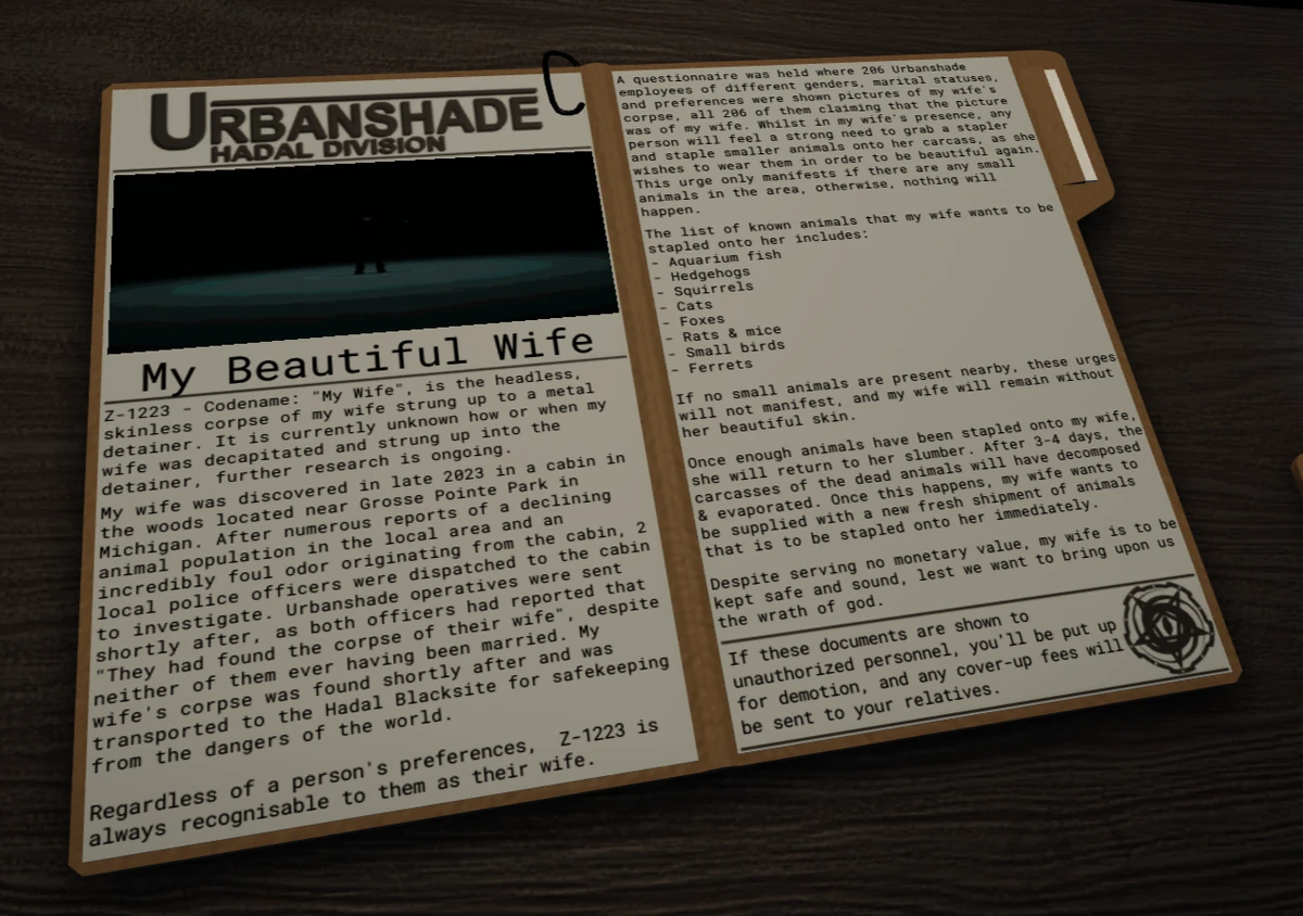 Documents/My Wife | Pressure Wiki | Fandom