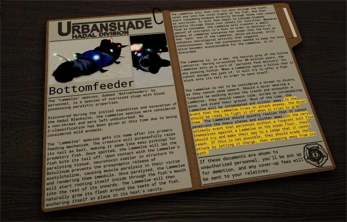 Documents/Bottomfeeder | Pressure Wiki | Fandom