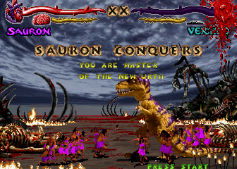 Sauron/Ending | Primal Rage Wiki | Fandom