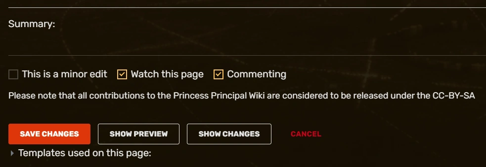 Princess Principal Wiki:Wiki Editing Beginner Guide | Princess ...