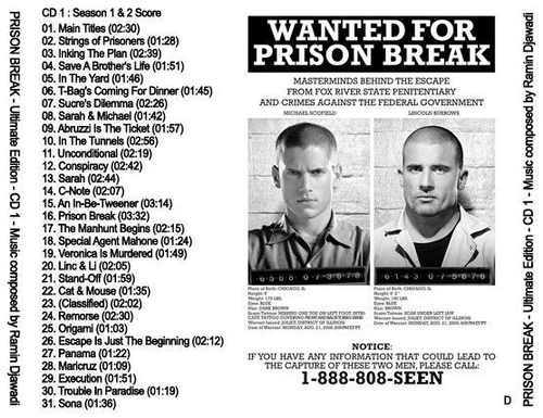 Prison Break Soundtrack Season 1 & 2 | Prison Break Wiki | Fandom